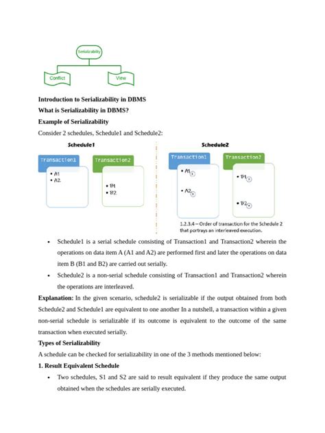 Introduction To Serializability In Dbms Pdf Concurrency Computer Science Databases