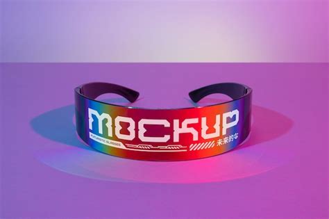 Premium Psd Futuristic Glasses Mockup Design