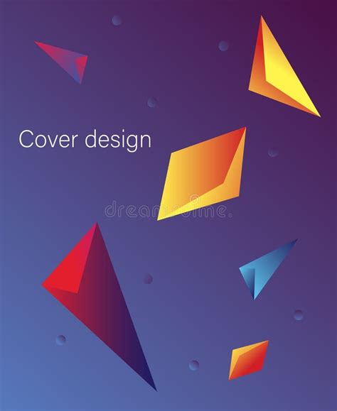 Minimalistic Cover Design Vector Illustration Stock Vector