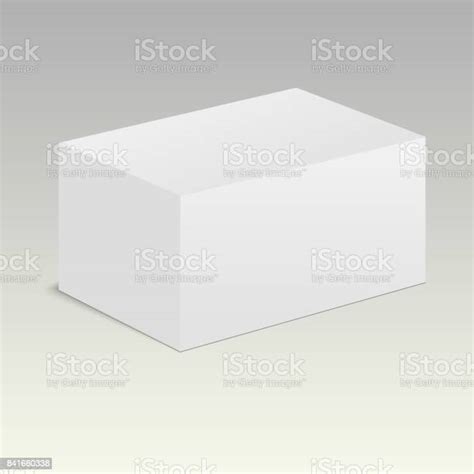 흰색 제품 골 판지 포장 상자입니다 일러스트 벡터입니다 3차원 형태에 대한 스톡 벡터 아트 및 기타 이미지 3차원 형태 건강관리와 의술 공란 Istock