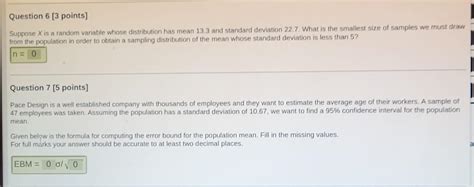 Solved Question 6 3 Points Suppose X Is A Random Variable