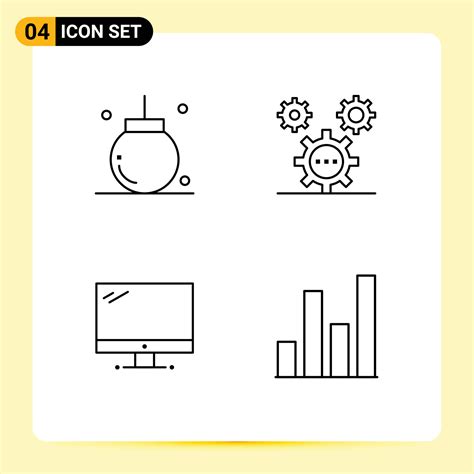 4 Universal Line Signs Symbols Of Ball Programing Decoration Design