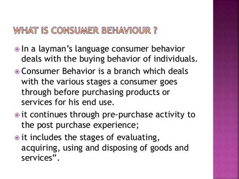 introduction to consumer behaviour