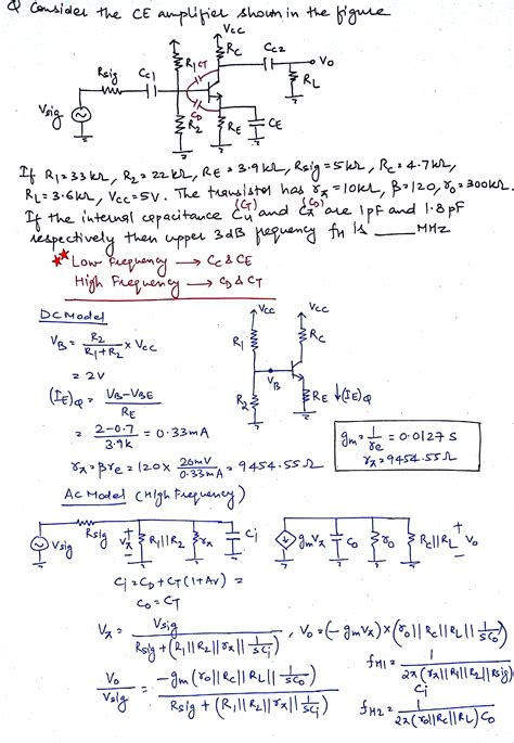 Voltage Upper 3db Frequency Calculation Electrical Engineering
