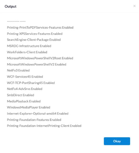Script To Enable Or Disable Windows Optional Features Hexnode Help Center