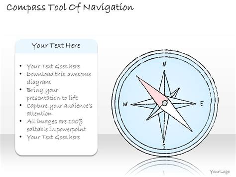 Business Ppt Diagram Compass Tool Of Navigation Powerpoint Template Presentation