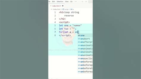 Javascript Tutorial For Beginners Javascript Learn Reverse String Loop Tag Youtube