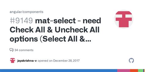 Mat Select Need Check All And Uncheck All Options Select All