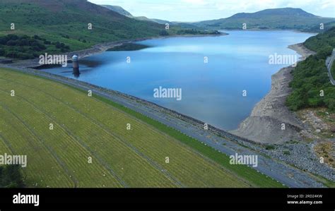 Drone Photo Of Llyn Celyn Reservoir Created In 1965 By Controversial Flooding Of Tryweryn