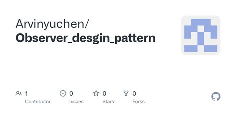 Github Arvinyuchenobserverdesginpattern