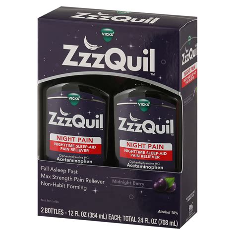 Zzzquil Ingredients List Vicks Zzzquil For Sleep And Stress