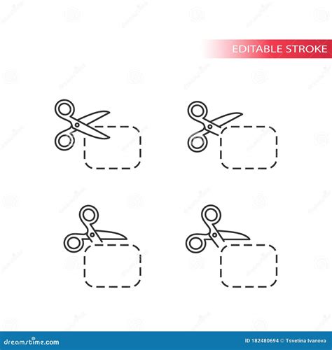 Dashed Rectangle Outline Dotted Border Frame Simple Rectangle Shapes Vector Box Symbol