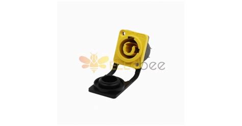 Ip65 Waterproof 3 Pin Powercon Female Panel Mount Input 20a250v Ac