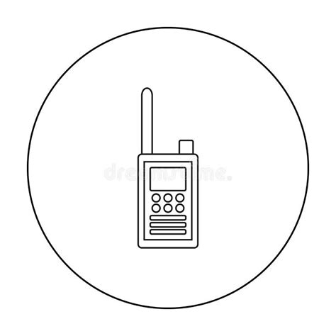 Handheld Transceiver Icon In Cartoon Style Isolated On White Background Museum Symbol Stock