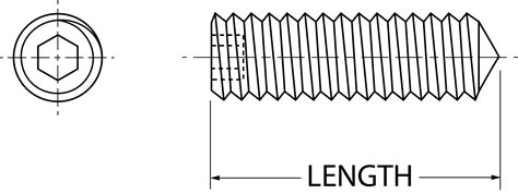 Ceramic Set Screw Socket Head Cone Point Metric