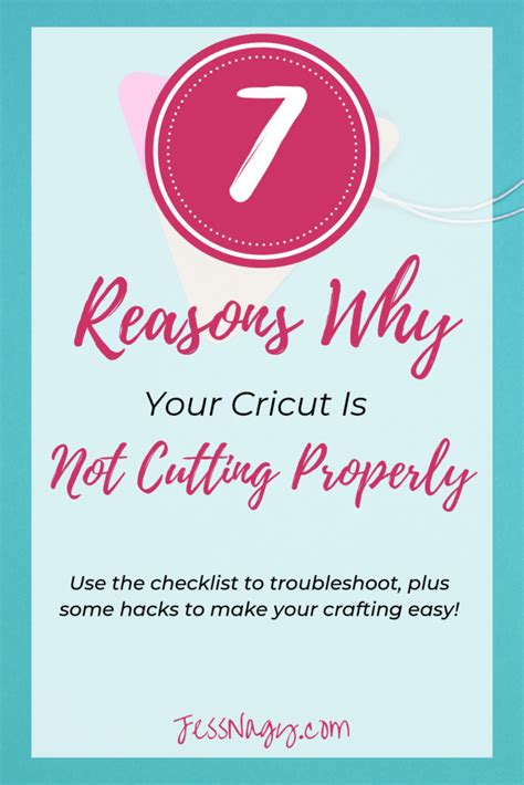 Reasons Your Cricut Will Not Cut Correctly One Crafty Mama