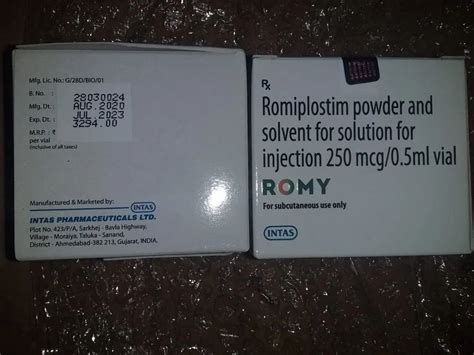 Intas Injection Romy 250 Mcg At Rs 2605 Vial In Delhi Id 24196351112