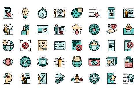 Testing Software Icons Set Vector Flat Graphic By Ylivdesign · Creative Fabrica