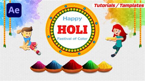 Happy Holi Motion Graphics Holi Animation After Effects After