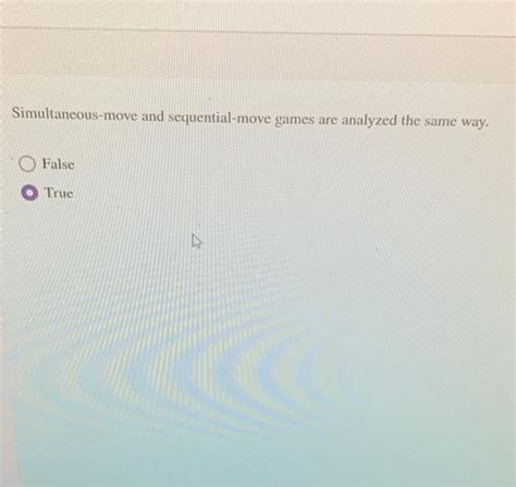 solved simultaneous move and sequential move games are