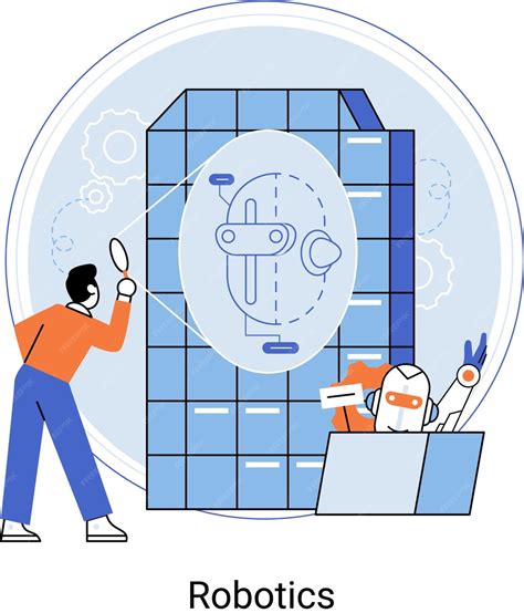 Premium Vector Robotics Scientific And Technical Metaphor Production And Application Of Robots