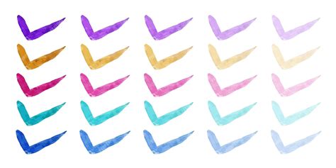 Premium Vector Vector Set Colorful Check Mark Icon New Symbol Design