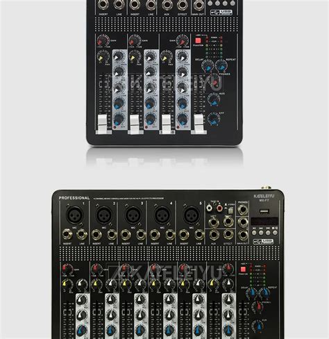 Микшер с USB 4 канала F7 миксер дома аудиоконсоль DJ оборудование 48В ...
