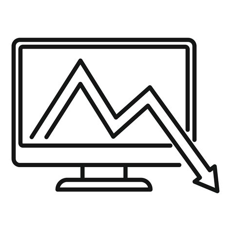 Regression Monitor Icon Outline Style 14566002 Vector Art At Vecteezy