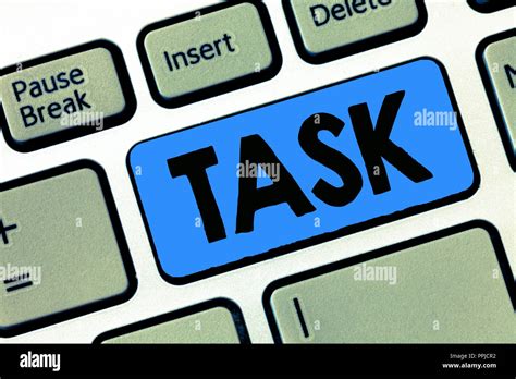 Writing Note Showing Task Business Photo Showcasing A Piece Of Work To