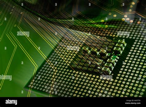 CPU And A Circuit Board Stock Photo Alamy