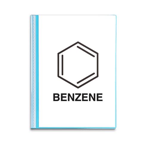 Benzene Molecular Structure Formula Substance Book Sheet Protectors Portfolio Binder Folder
