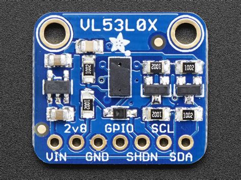 Pinouts Adafruit Vl53l0x Time Of Flight Micro Lidar Distance Sensor