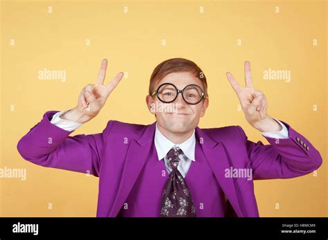 Nerd In Studio Stock Photo Alamy