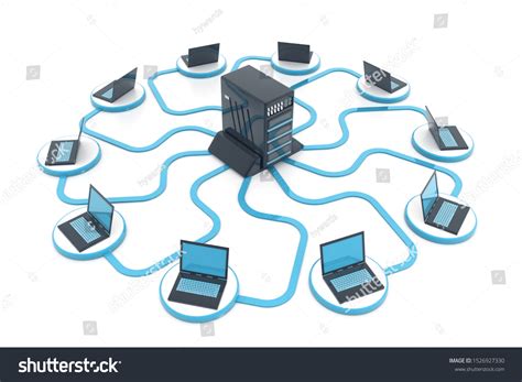 Computer Network Internet Concept Network Diagram 库存插图 1526927330