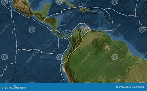 North Andes Plate Outlined Fahey Satellite Stock Illustration Illustration Of Plate Volcano