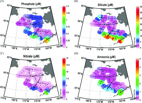 Spatial Distribution Of A Phosphate B Silicate C Nitrate And Download Scientific