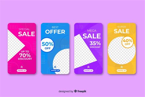 دانلود وکتور مجموعه استوری اینستاگرام فروش ویژه پس زمینه رنگی دانلود رایگان فایل لایه باز، Psd