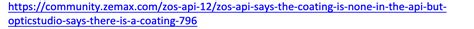 Access Coating Properties In Zos Api Zemax Community