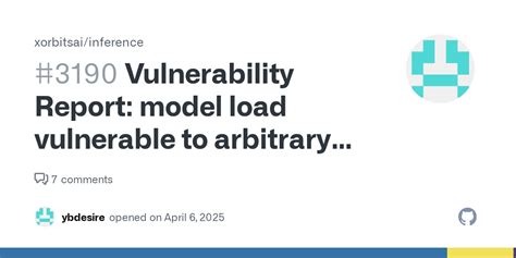 Vulnerability Report Model Load Vulnerable To Arbitrary Code Execution