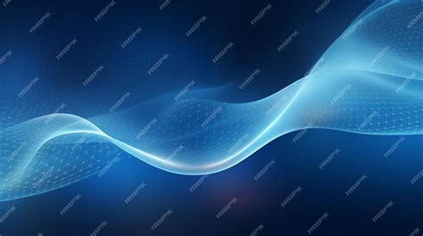 Premium Photo Abstract Geometric Network On Dark Blue Background Illustrating The Concept Of