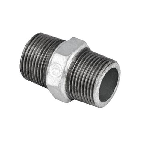 Galvanised Malleable Hex Nipple 25mm Galvins Plumbing Supplies