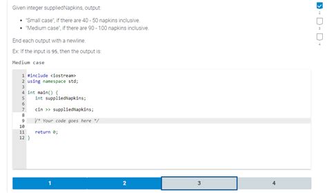 Solved Given Integer Suppliednapkins Output Small