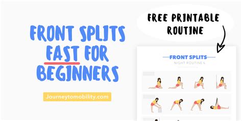 How To Do The Front Splits Fast For Beginners Easy Steps Journey To Mobility