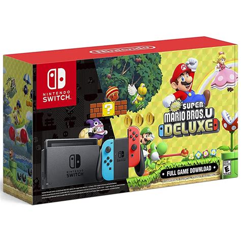 Nintendo Switch Console New Super Mario Bros Deluxe Edition | Shopee ...