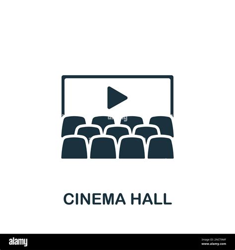 Cinema Hall Icon Monochrome Simple Sign From Entertainment Collection
