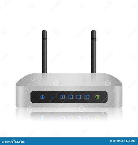 Isolated Paper Cut Of Modem Wifi Router Is Wireless Network For Stock Illustration