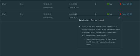Add Nsx Nat Rule With Service Entry Configured With Port Number Range