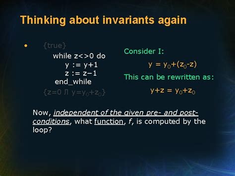 Functional Verification Iv Revisiting Loop Invariants Software Testing