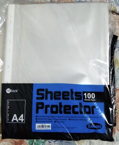 Pop Bazic A4 Clear Sheet Protector 100pcs Hobbies And Toys Stationery
