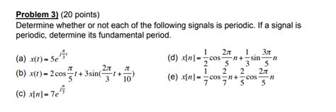 Solved Problem 3 20 Points Determine Whether Or Not Each